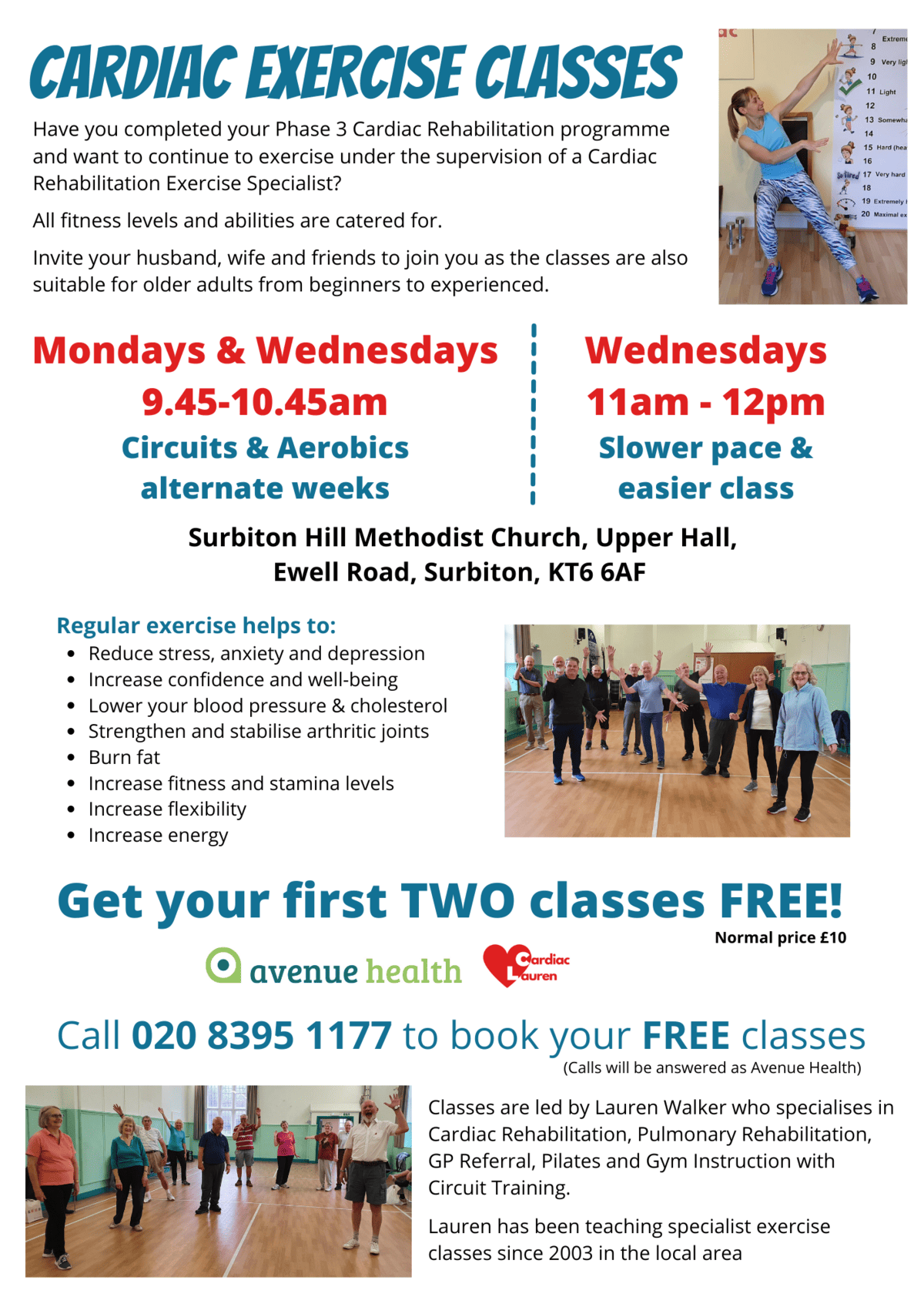 Face-to-face Cardiac Rehab Group Exercise Classes, Surrey
