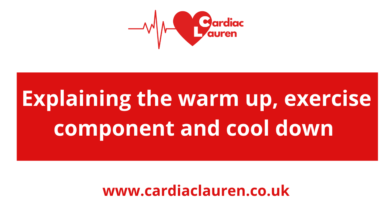 Warm-up, Exercise Component & Cool-down For Cardiac Rehab